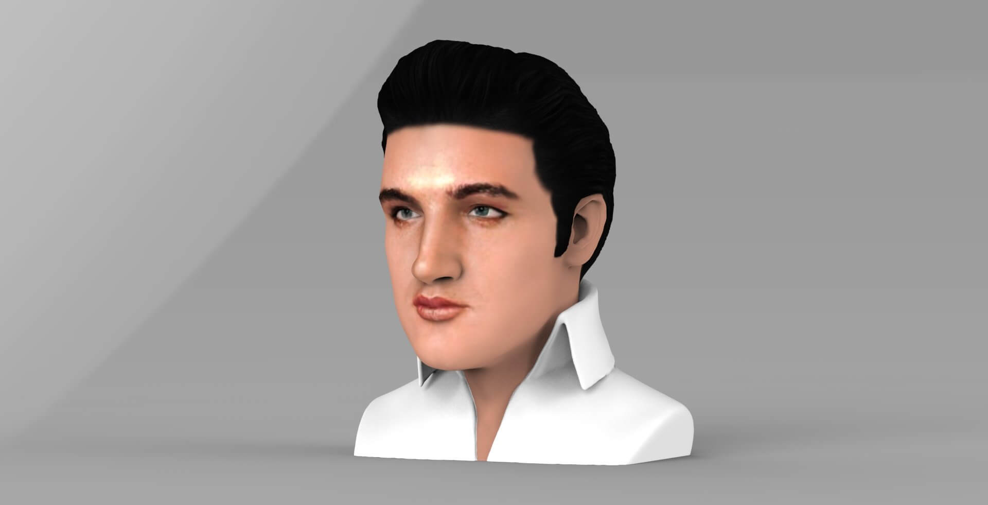 Elvis Presley Bust (Full Color) - 3D Model by PrintedReality