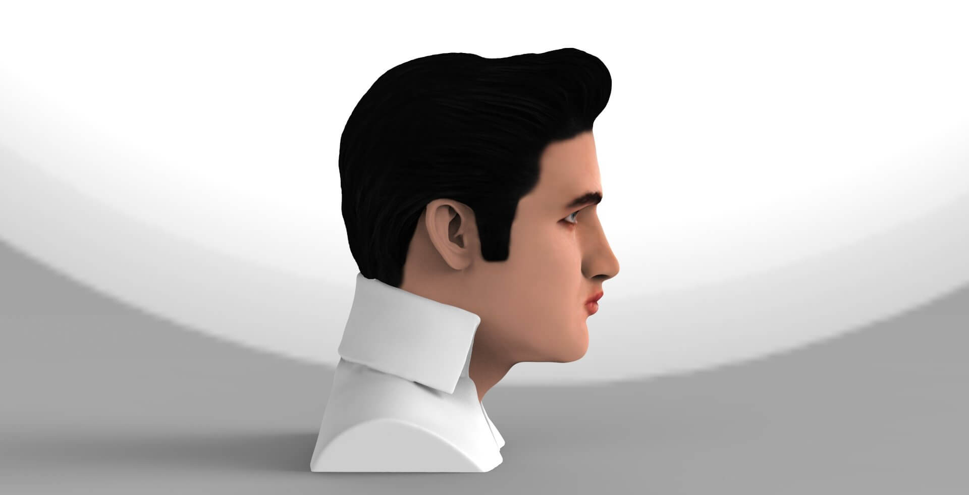 Elvis Presley Bust (Full Color) - 3D Model by PrintedReality