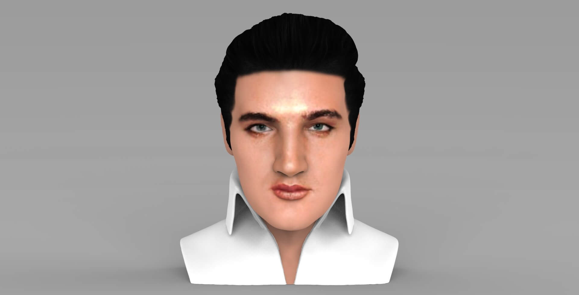 Elvis Presley Bust (Full Color) - 3D Print Model by PrintedReality