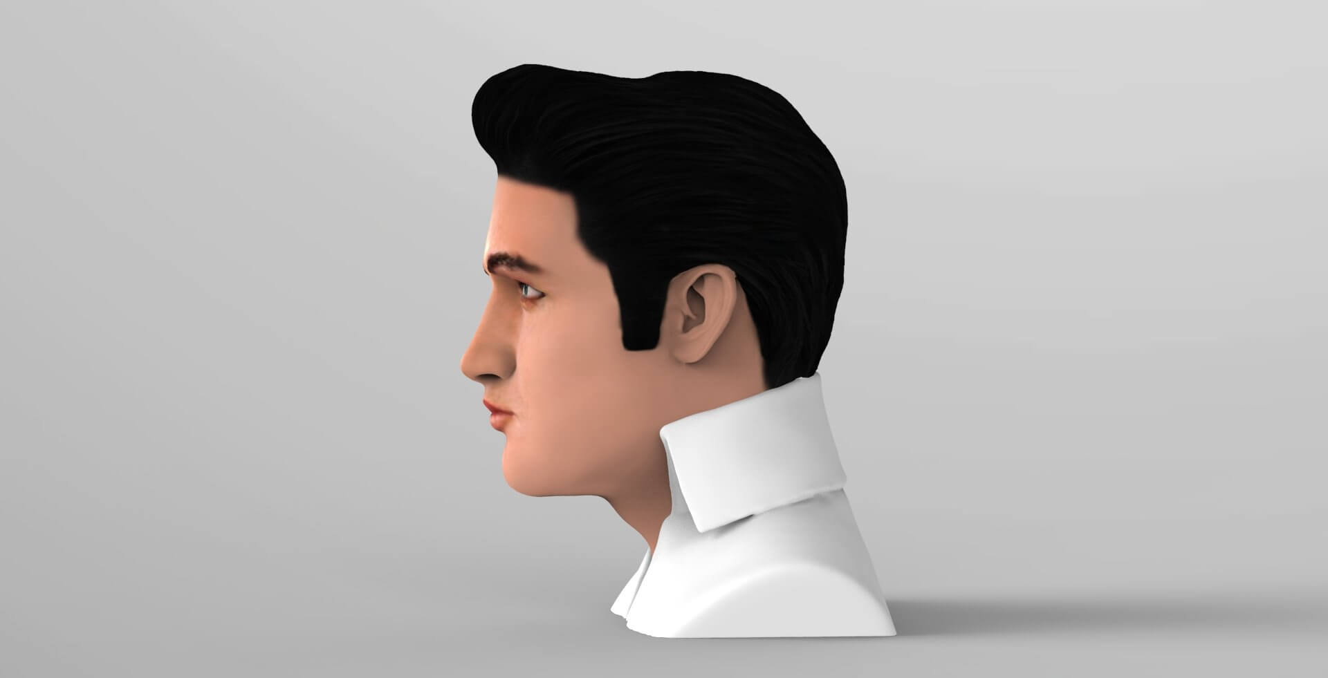 Elvis Presley Bust (Full Color) - 3D Model by PrintedReality