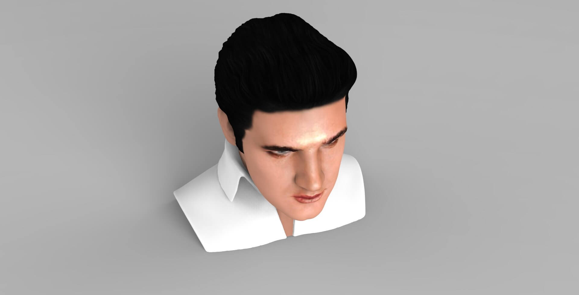 Elvis Presley Bust (Full Color) - 3D Model by PrintedReality