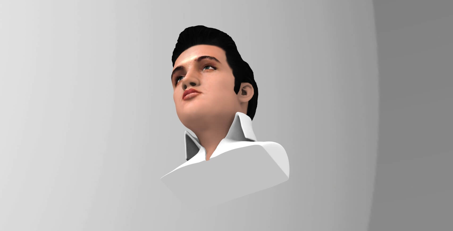 Elvis Presley Bust (Full Color) - 3D Model by PrintedReality