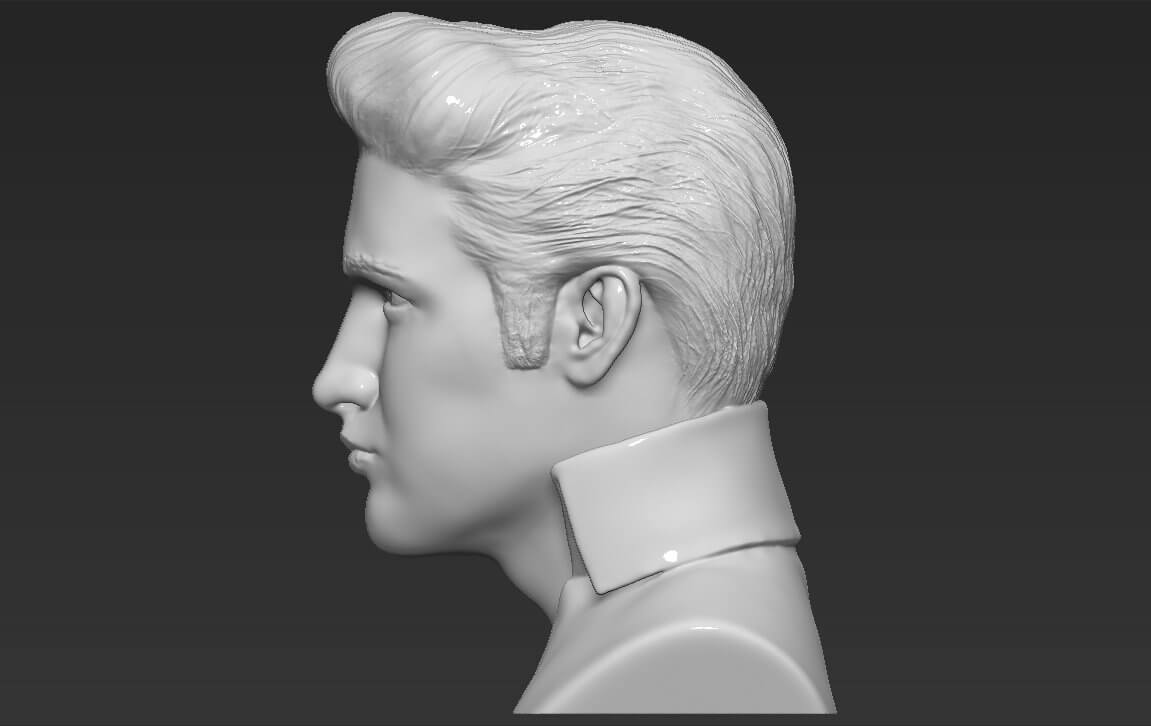 Elvis Presley Bust (Full Color) - 3D Model by PrintedReality