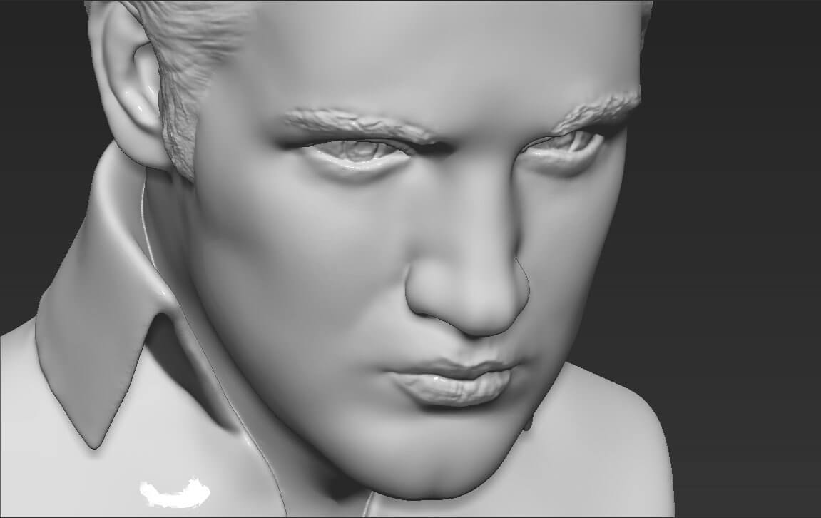 Elvis Presley Bust (Full Color) - 3D Model by PrintedReality