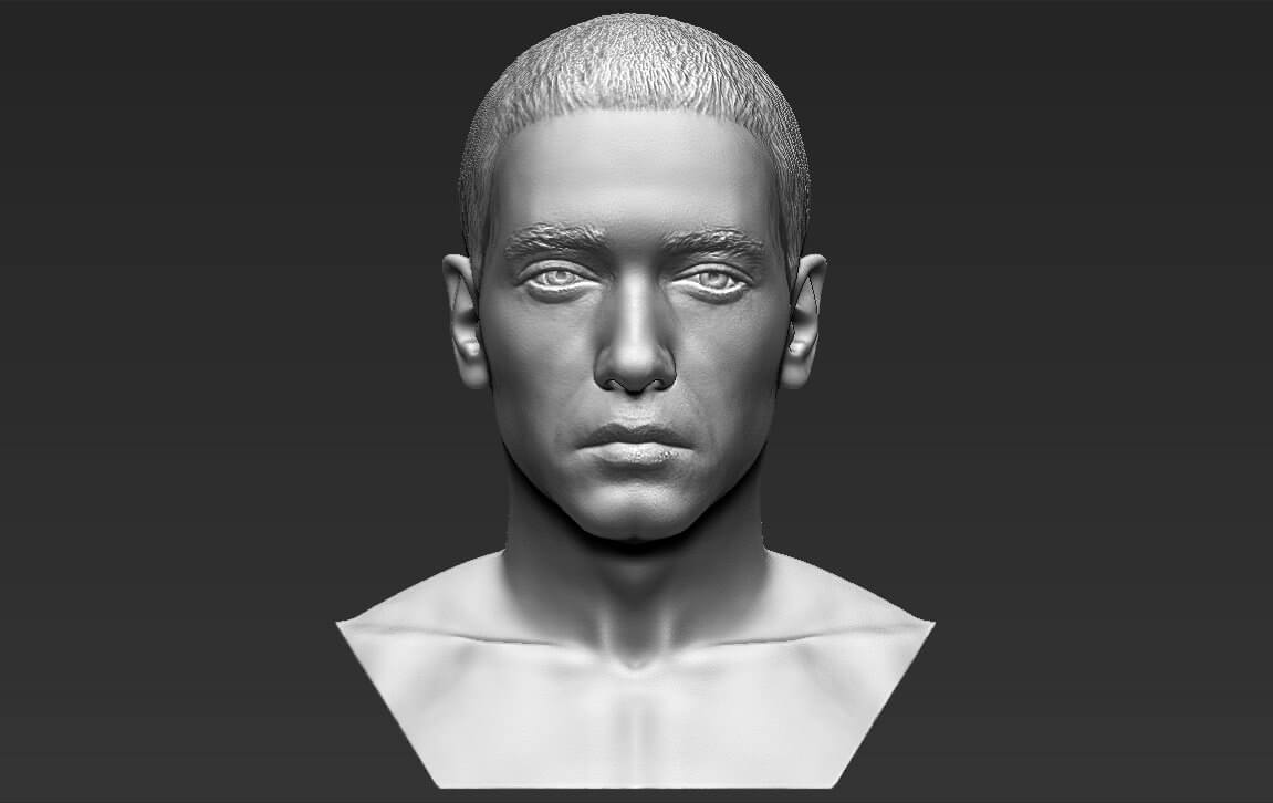 Eminem Bust - 3D Model by PrintedReality