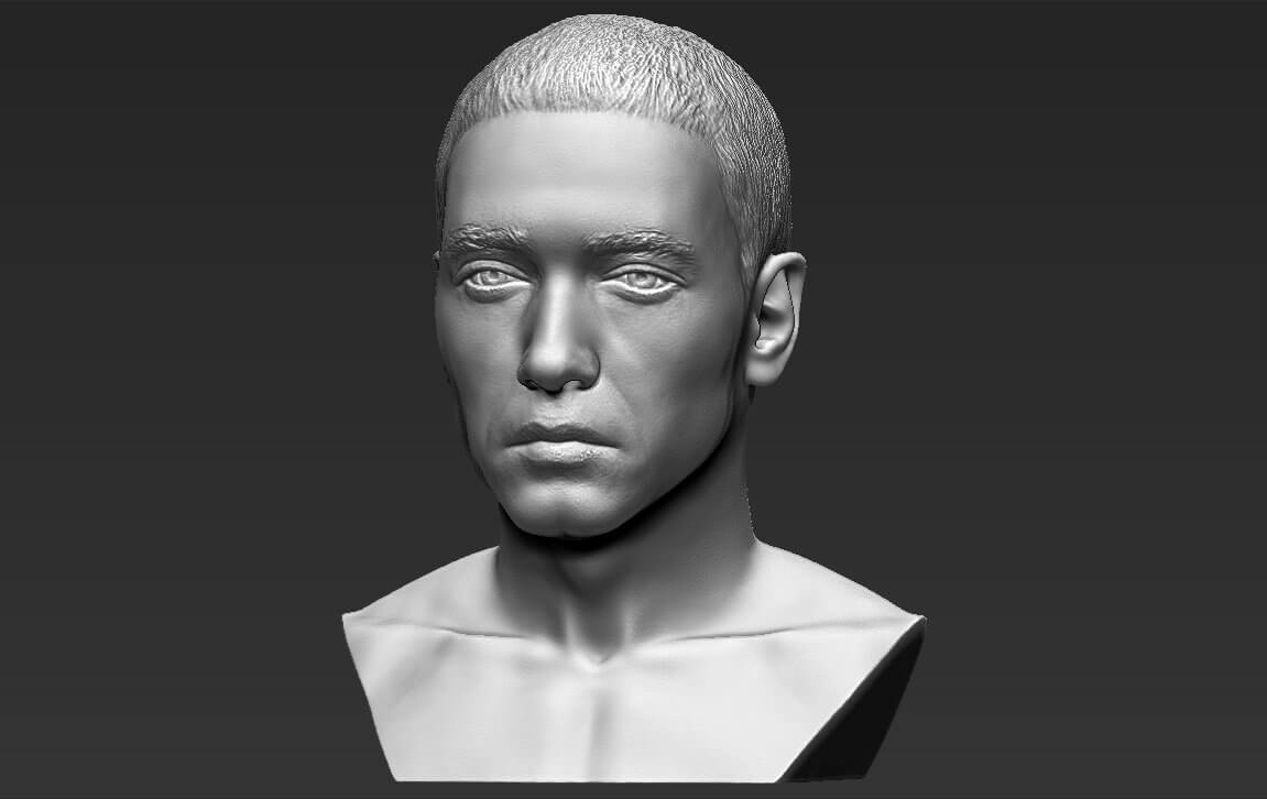 Eminem Bust - 3D Model by PrintedReality
