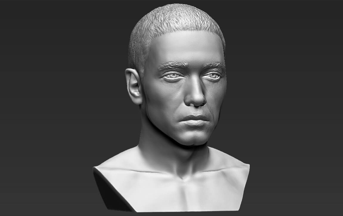 Eminem Bust - 3D Model by PrintedReality