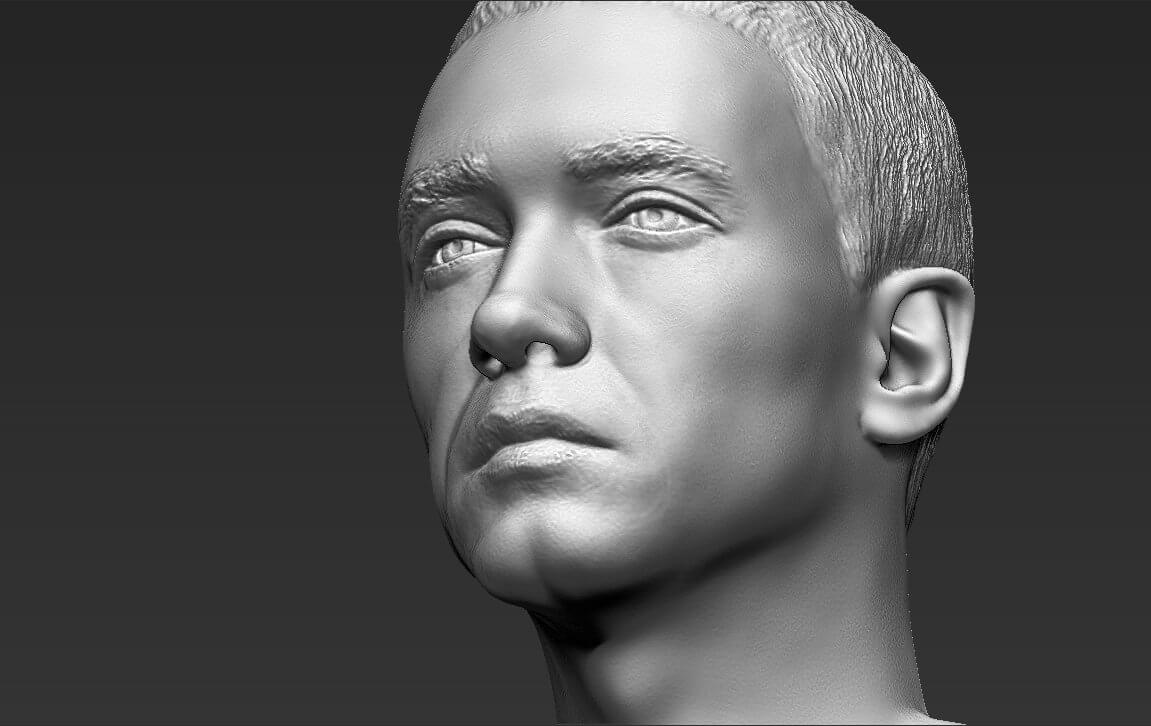 Eminem Bust - 3D Model by PrintedReality