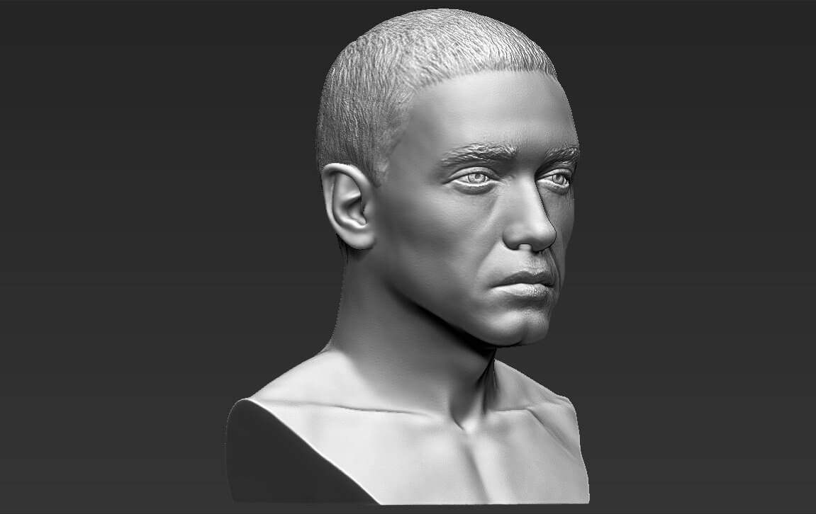 Eminem Bust (Full Color) - 3D Model by PrintedReality