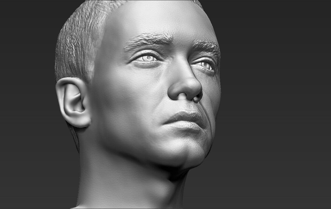Eminem Bust (Full Color) - 3D Print Model by PrintedReality