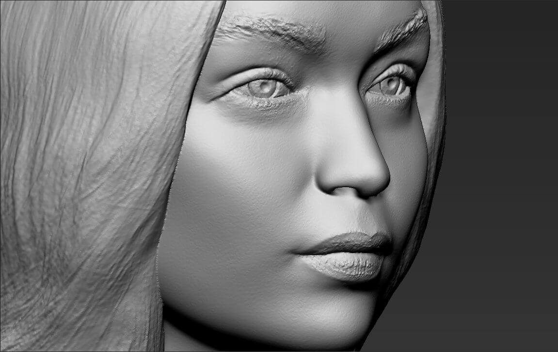 Gigi Hadid Bust - 3D Model by PrintedReality
