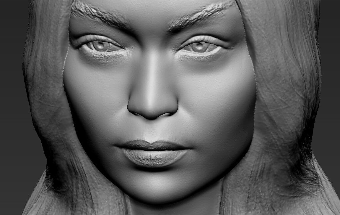 Gigi Hadid Bust - 3D Model by PrintedReality