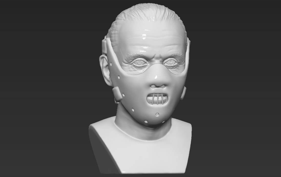 Hannibal Lecter Bust - 3D Model by PrintedReality