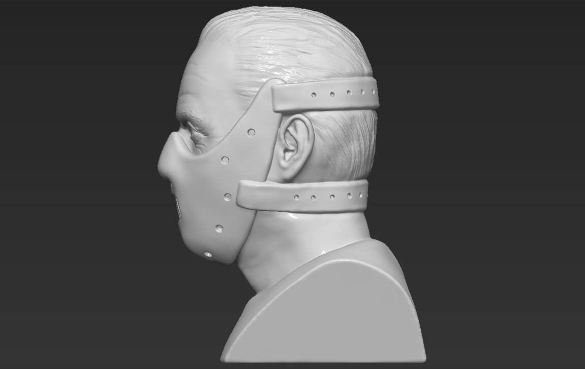 Hannibal Lecter Bust - 3D Model by PrintedReality