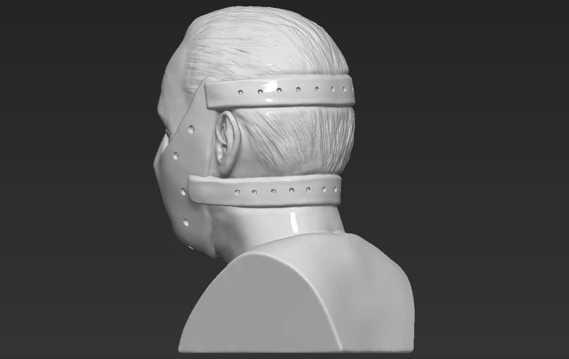 Hannibal Lecter Bust - 3D Model by PrintedReality
