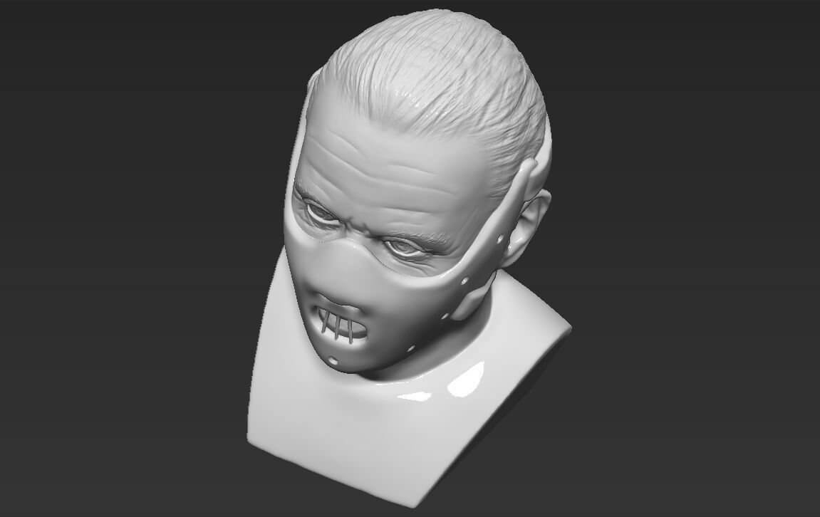 Hannibal Lecter Bust - 3D Model by PrintedReality