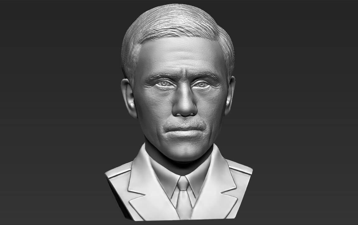 Hans Landa Bust - 3D Print Model by PrintedReality
