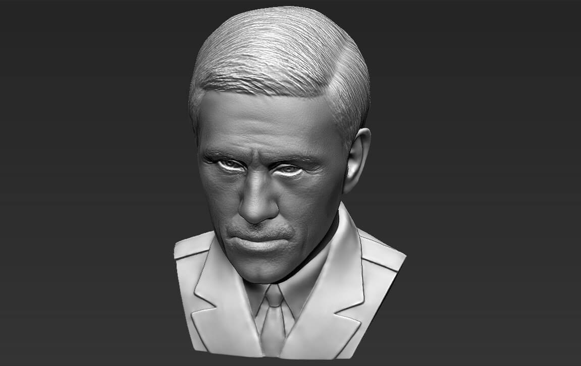 Hans Landa Bust - 3D Model by PrintedReality