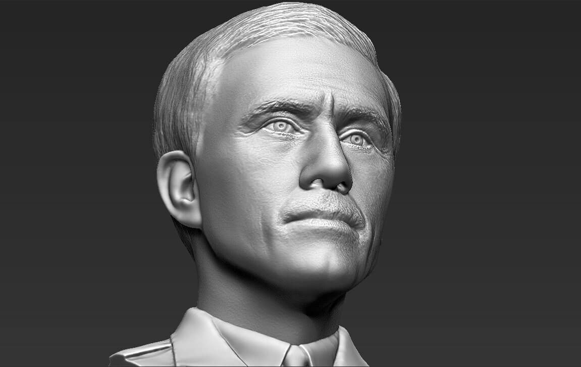 Hans Landa Bust - 3D Model by PrintedReality