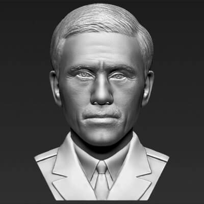 Hans Landa Bust - 3D Model by PrintedReality