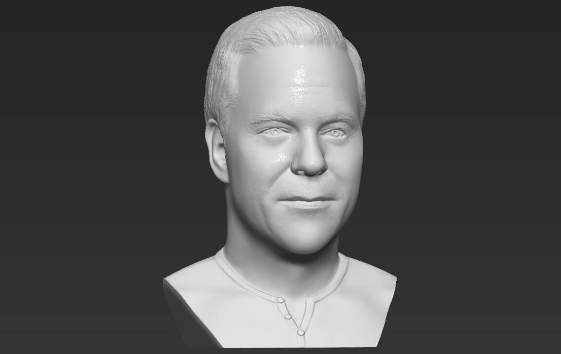 Jack Bauer Bust - 3D Model by PrintedReality