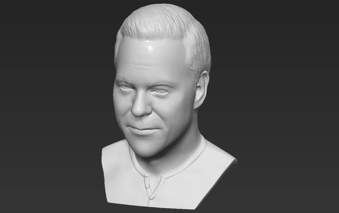 Jack Bauer Bust - 3D Model by PrintedReality