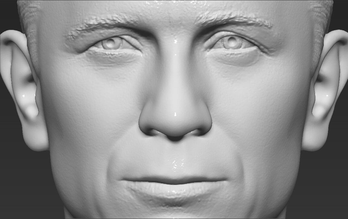 James Bond Daniel Craig Bust - 3D Model by PrintedReality