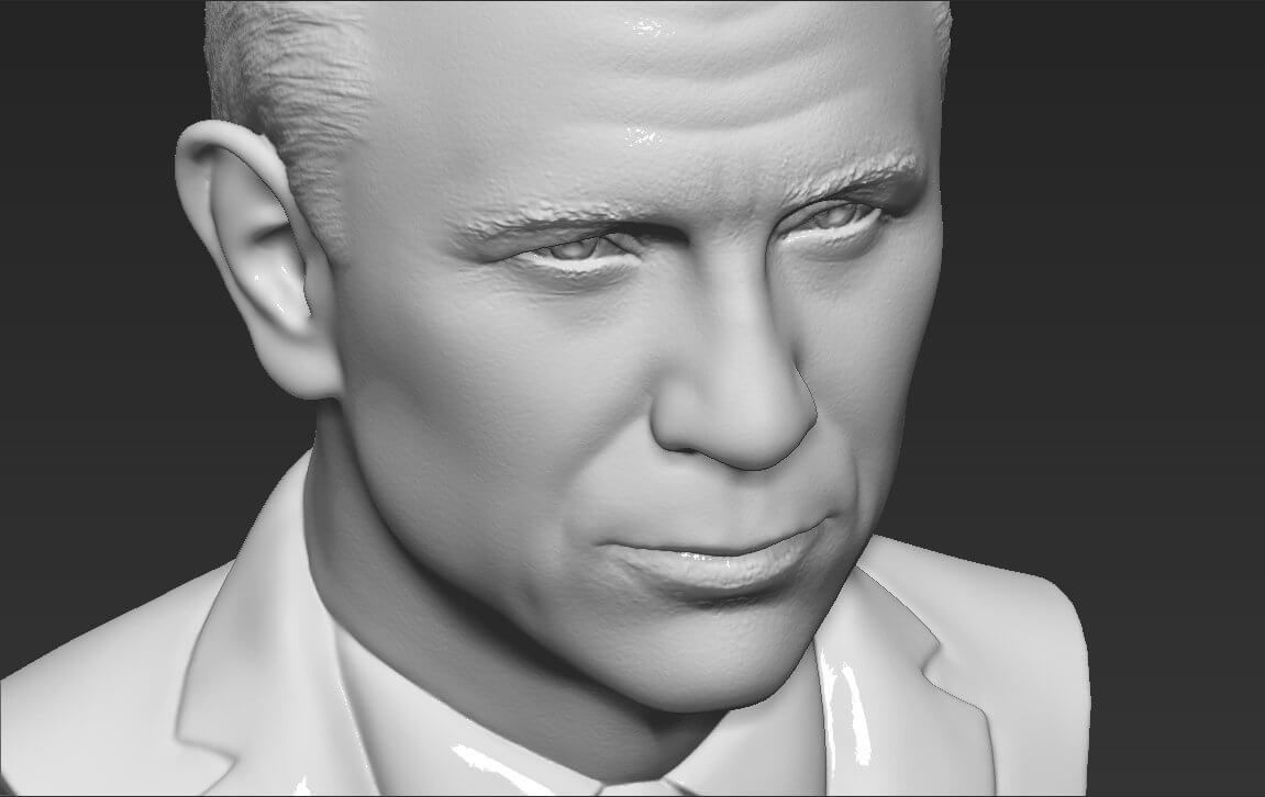 James Bond Daniel Craig Bust - 3D Model by PrintedReality