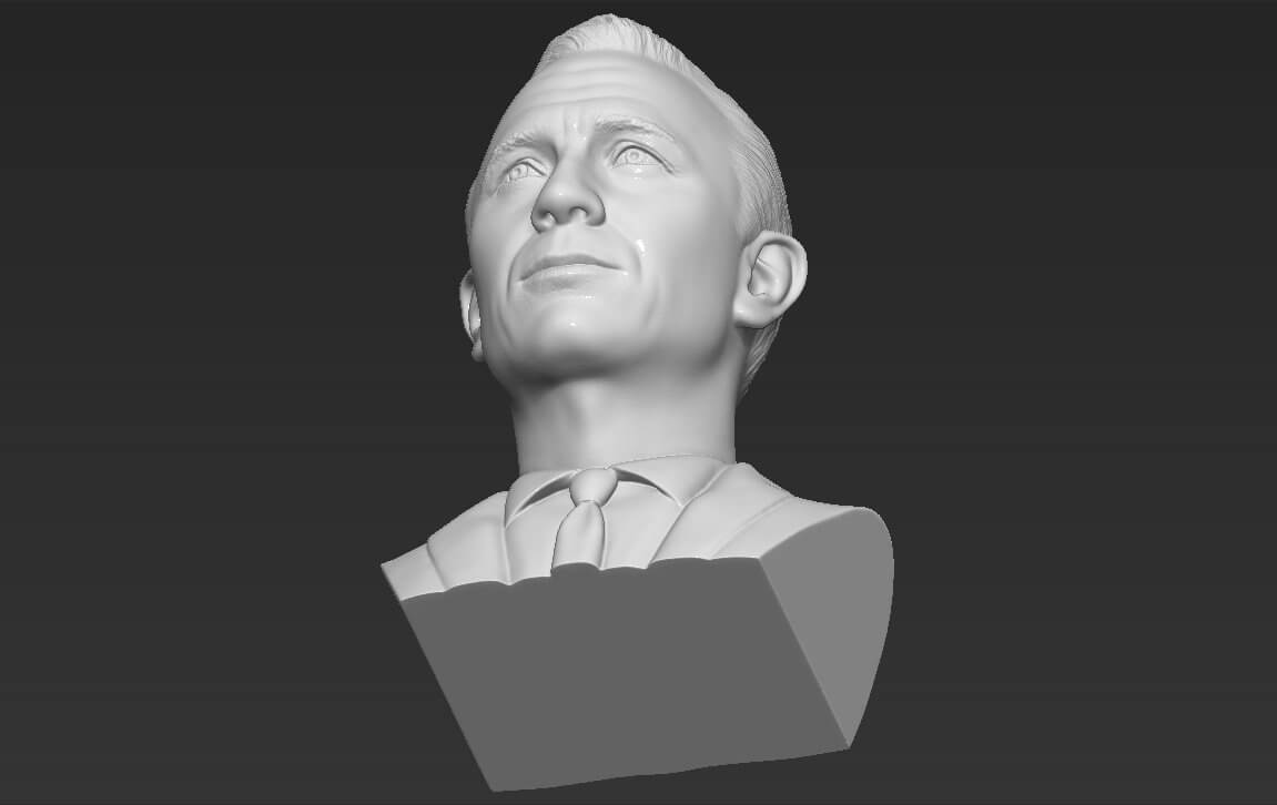 James Bond Daniel Craig Bust - 3D Model by PrintedReality