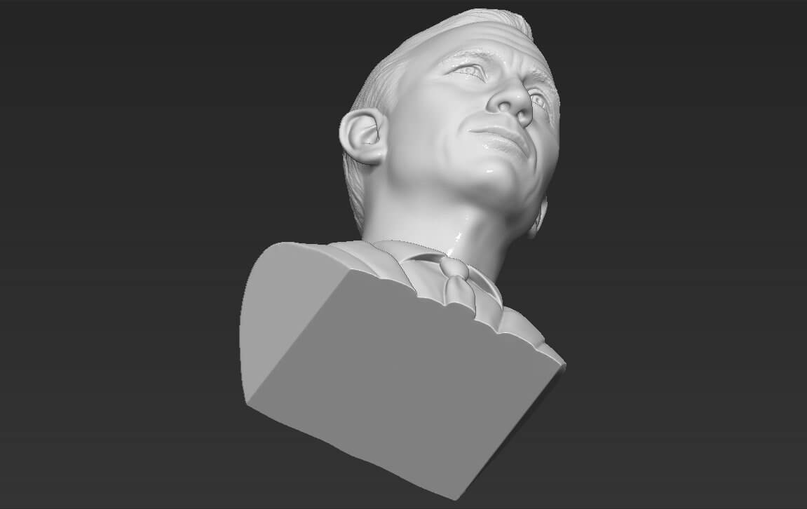 James Bond Daniel Craig Bust - 3D Model by PrintedReality