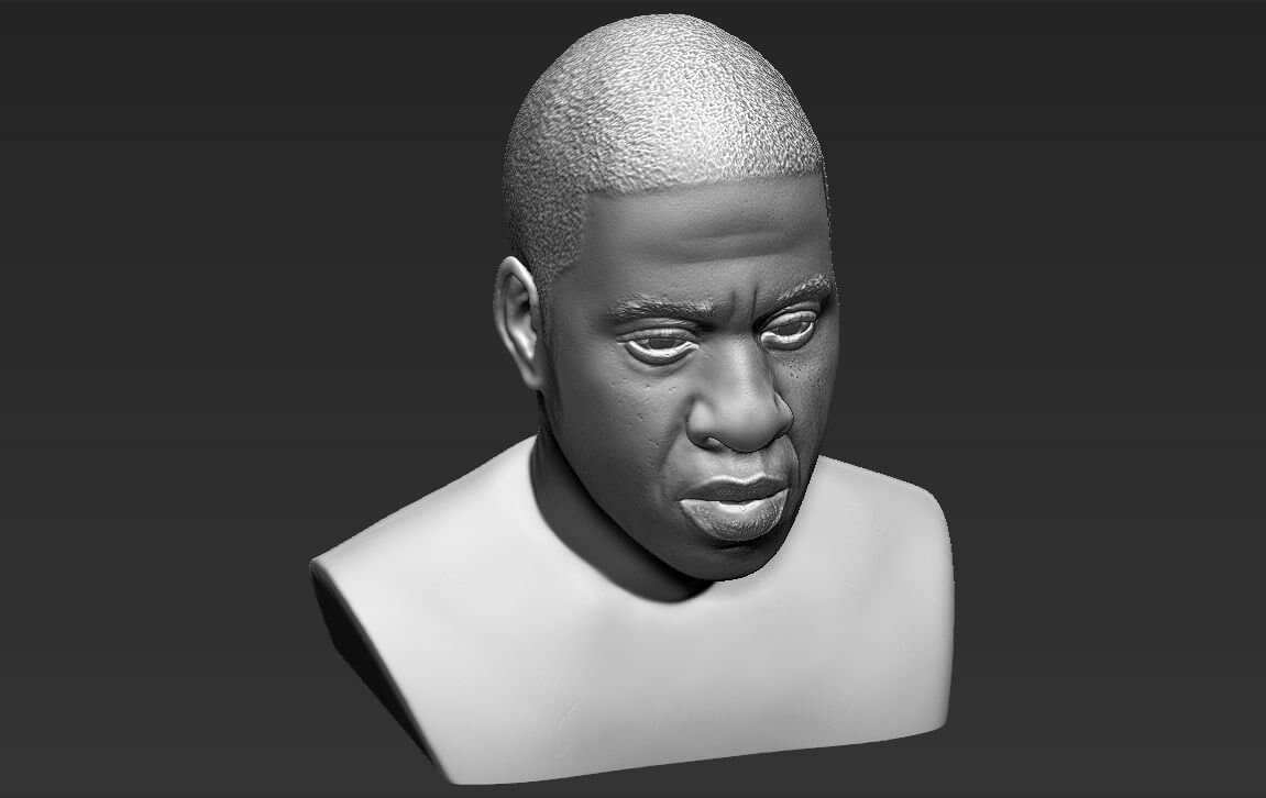 Jay-Z Bust 3D Model by PrintedReality