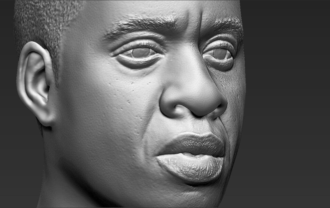 Jay-Z Bust 3D Model by PrintedReality