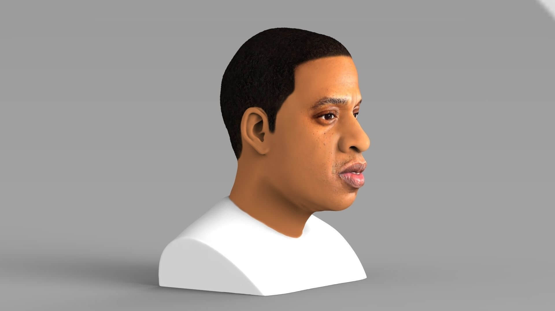 Jay-Z Bust (Full Color) 3D Model by PrintedReality