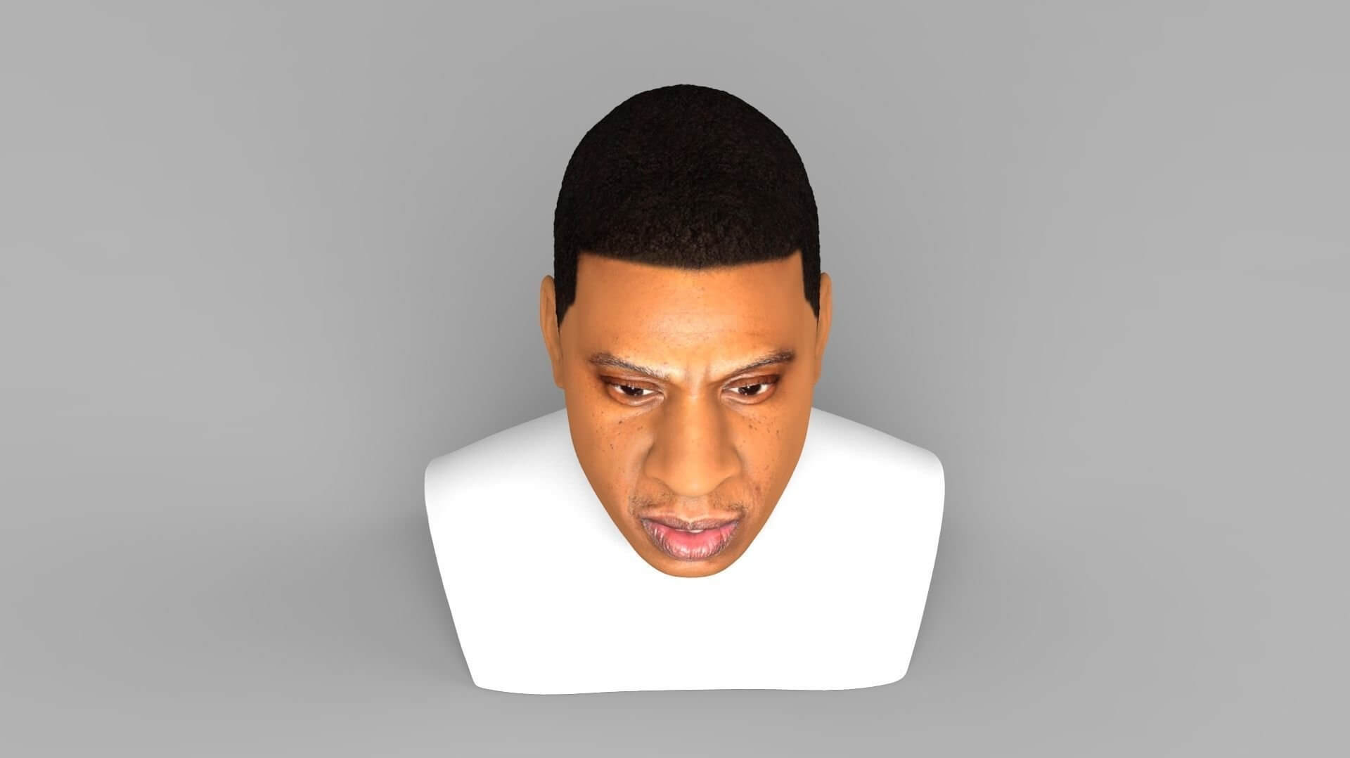 Jay-Z Bust (Full Color) 3D Model by PrintedReality