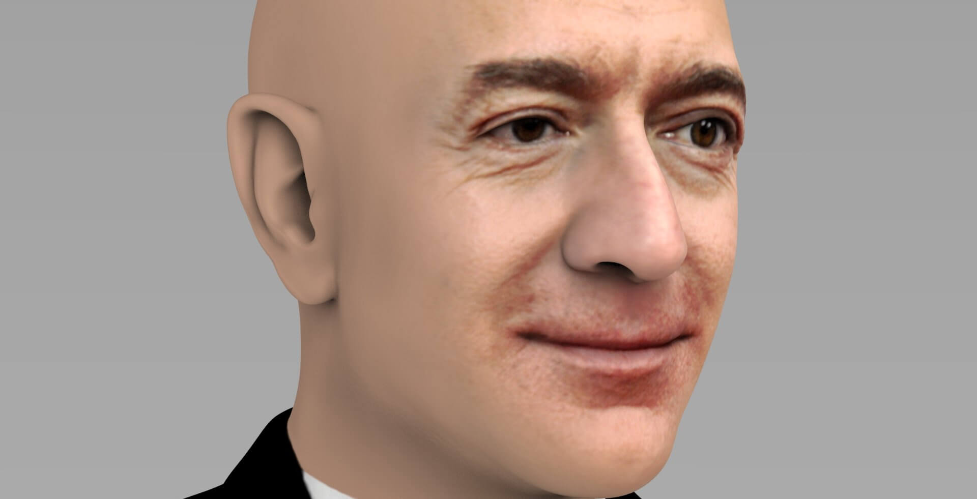 Jeff Bezos Bust (Full Color) - 3D Model by PrintedReality