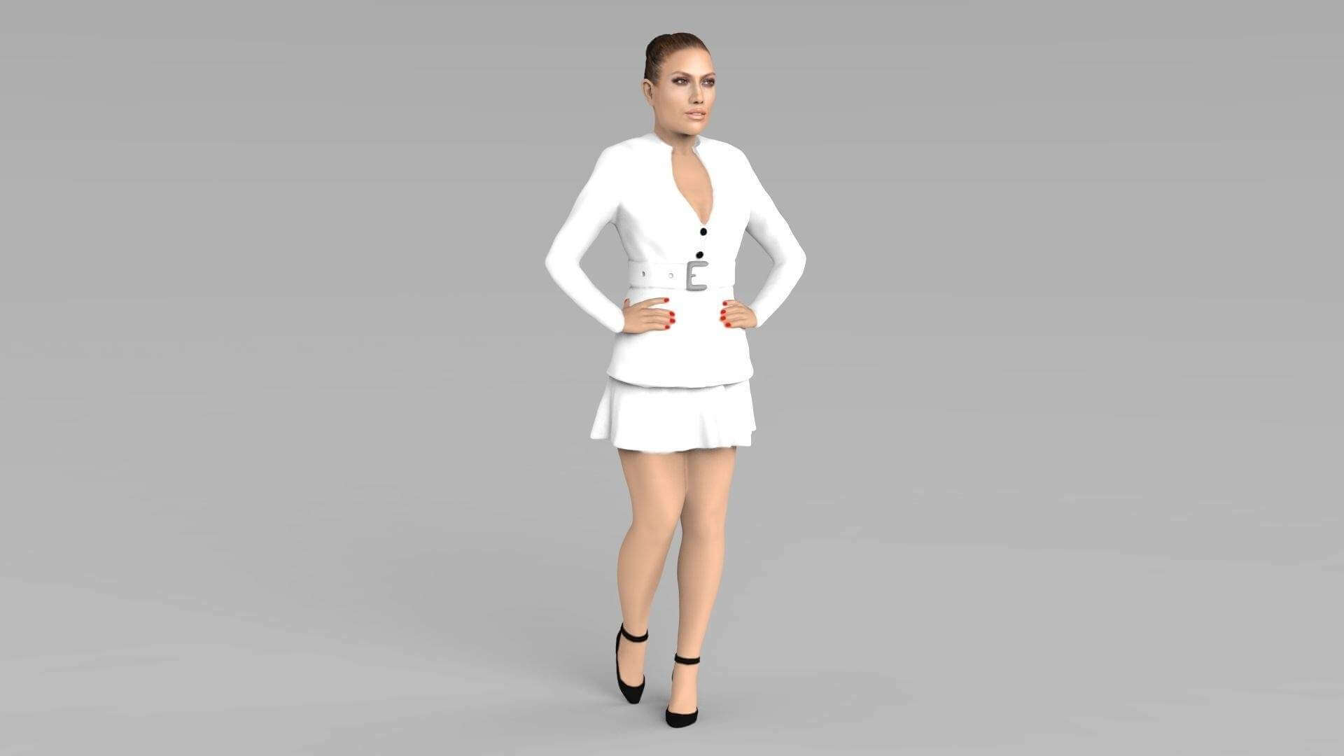 Jennifer Lopez (Full Color) - 3D Model by PrintedReality