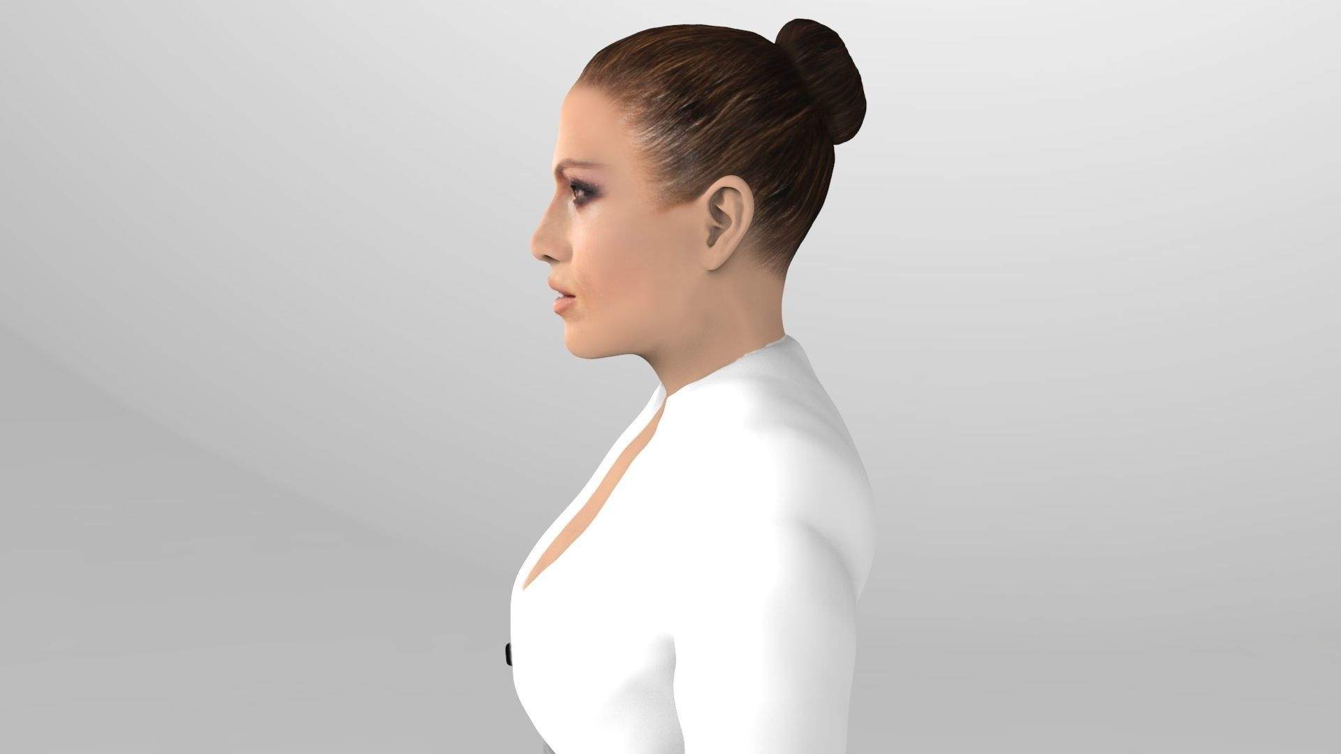 Jennifer Lopez (Full Color) - 3D Model by PrintedReality