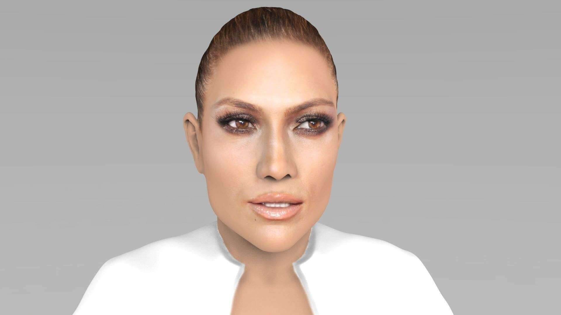 Jennifer Lopez (Full Color) - 3D Model by PrintedReality