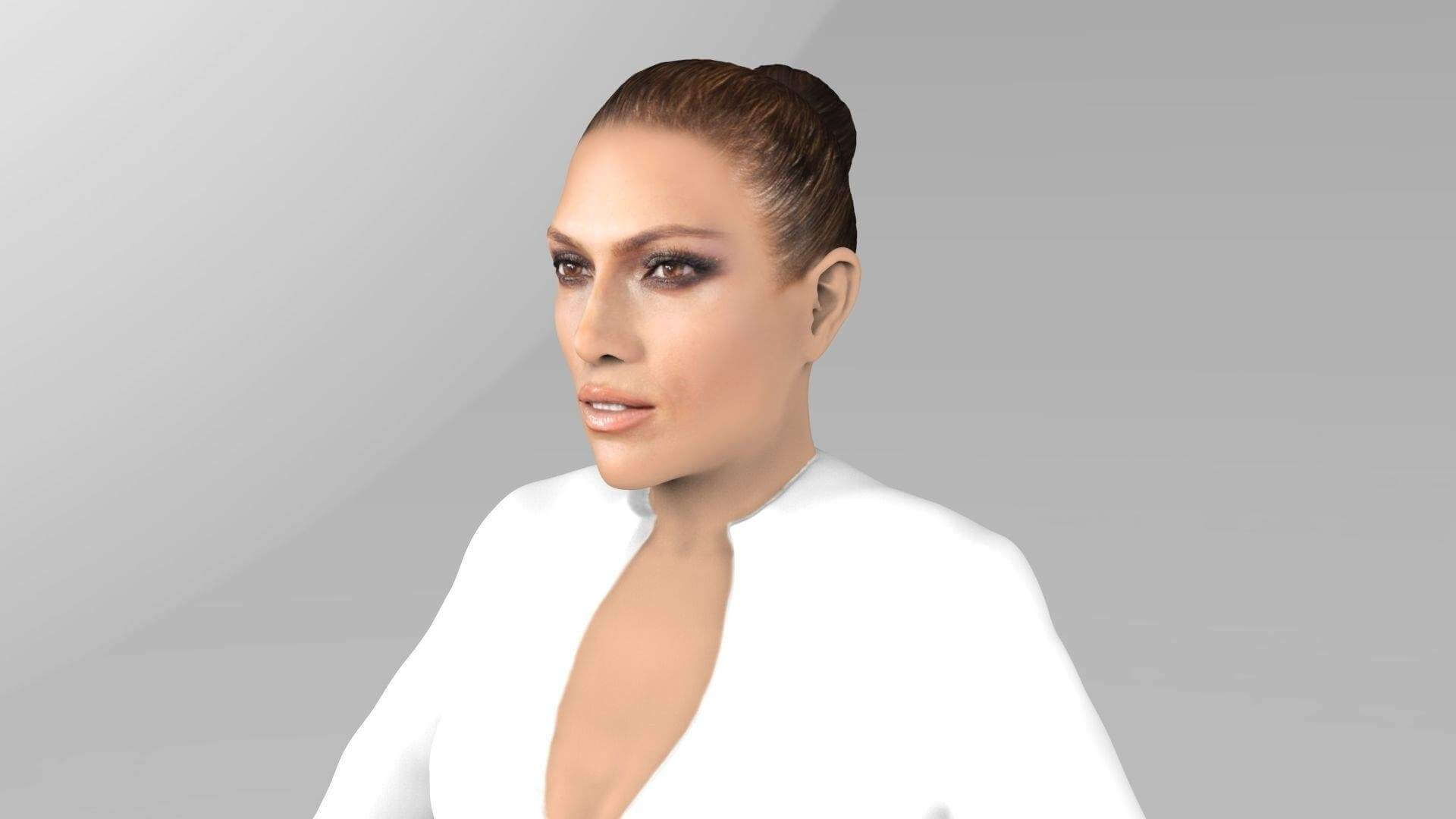 Jennifer Lopez (Full Color) - 3D Model by PrintedReality