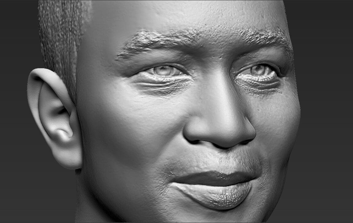 John Legend Bust - 3D Model by PrintedReality