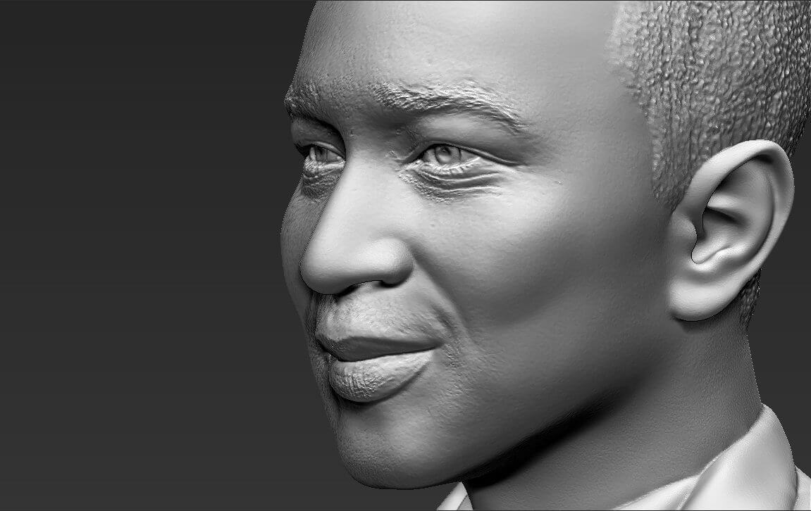 John Legend Bust - 3D Model by PrintedReality