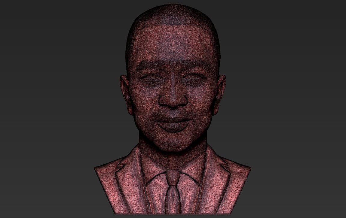 John Legend Bust - 3D Model by PrintedReality
