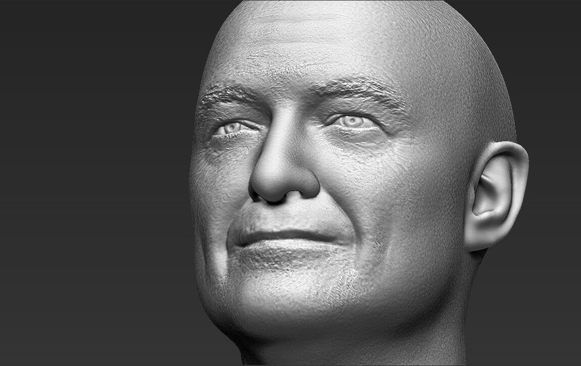 John Locke from Lost Bust - 3D Model by PrintedReality