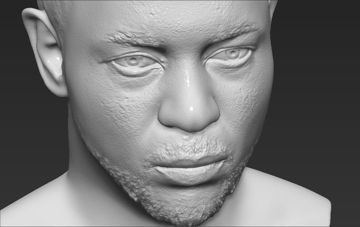 Kendrick Lamar Bust - 3D Model by PrintedReality