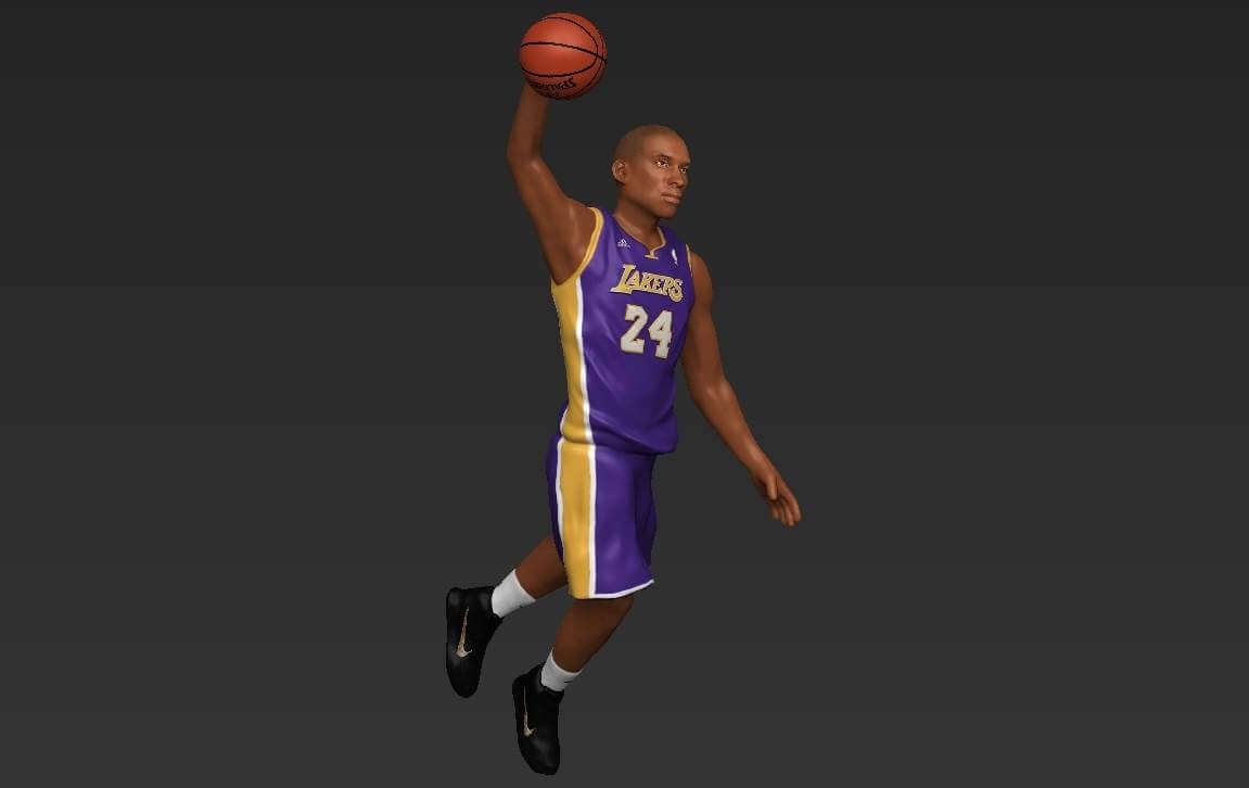 Kobe Bryant (Full Color) - 3D Model by PrintedReality