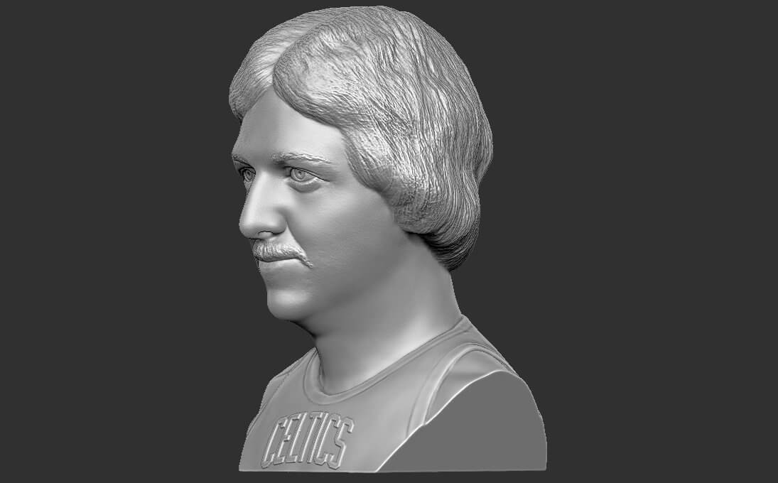 Larry Bird Bust - 3D Model by PrintedReality