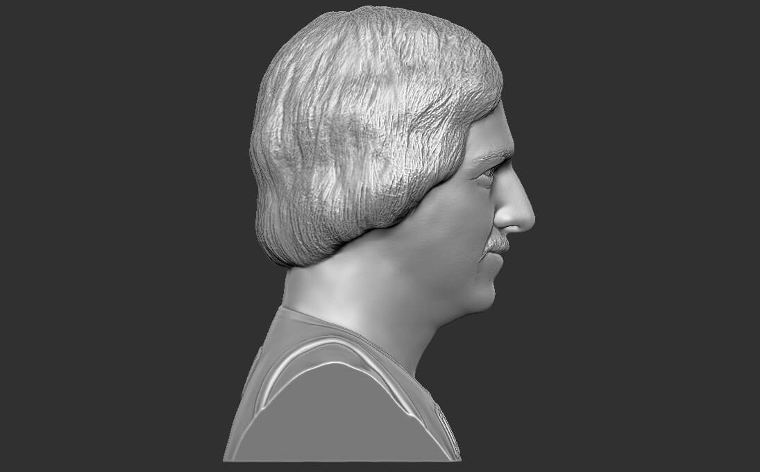 Larry Bird Bust - 3D Model by PrintedReality