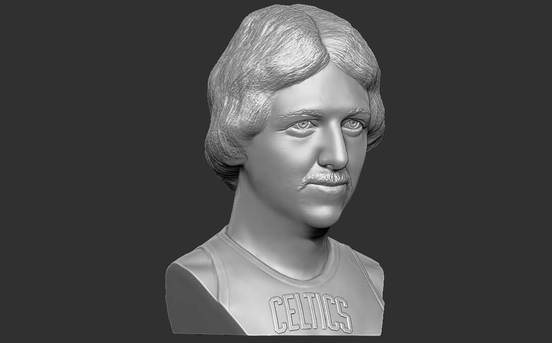 Larry Bird Bust - 3D Model by PrintedReality