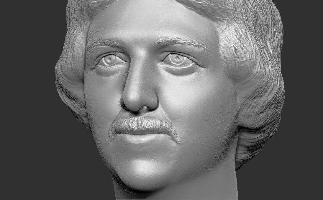 Larry Bird Bust - 3D Model by PrintedReality