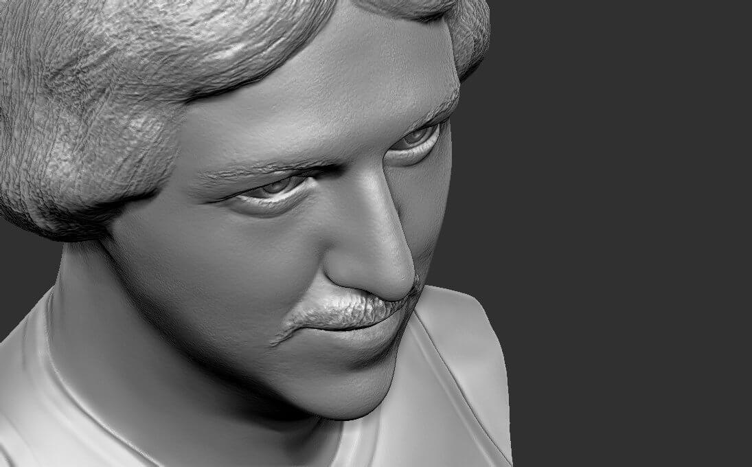Larry Bird Bust - 3D Model by PrintedReality